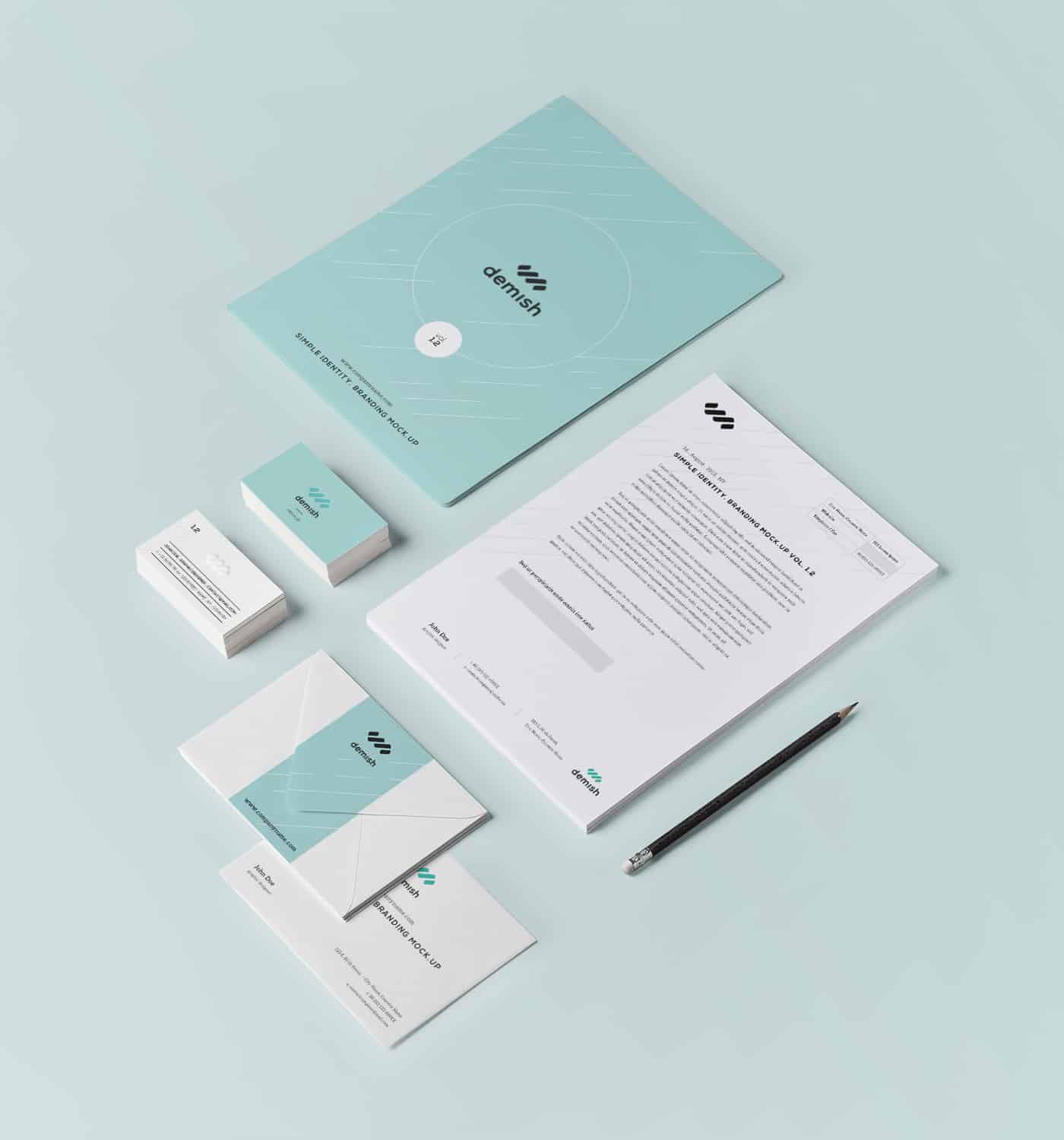 Flat Stationery Branding – Showcase Publications